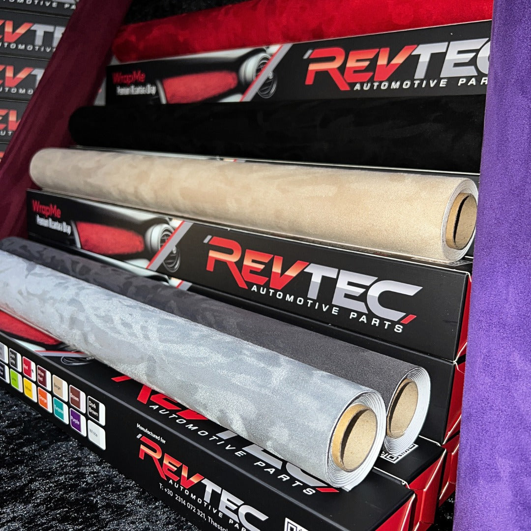 WrapMe™ - ΑΥΤΟΚΟΛΛΗΤΗ ΤΑΙΝΙΑ ALCANTARA ΣΕ 16 ΧΡΩΜΑΤΑ – RevTec